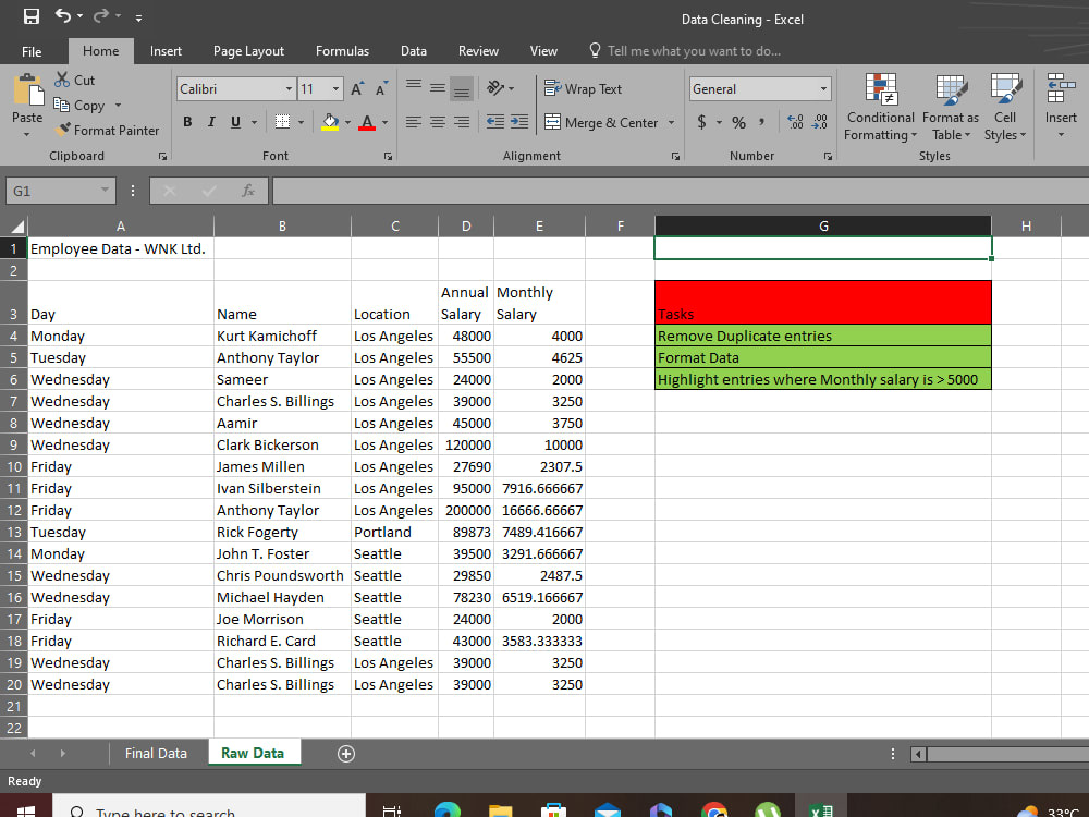 Excel Services Of Data Cleaning Formating Merge Split Formula