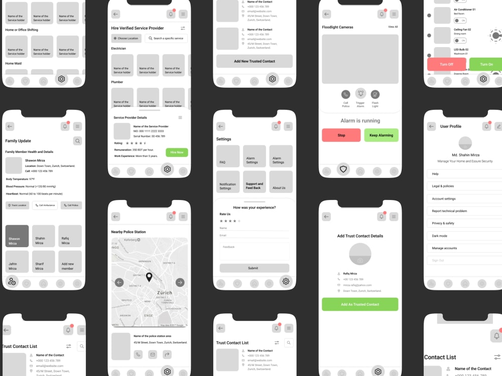 Figma mobile app wireframe and app UI design | Upwork