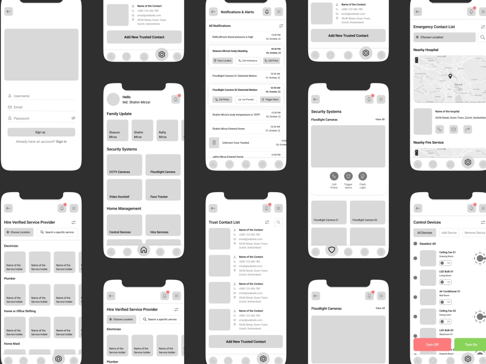 Figma mobile app wireframe and app UI design | Upwork
