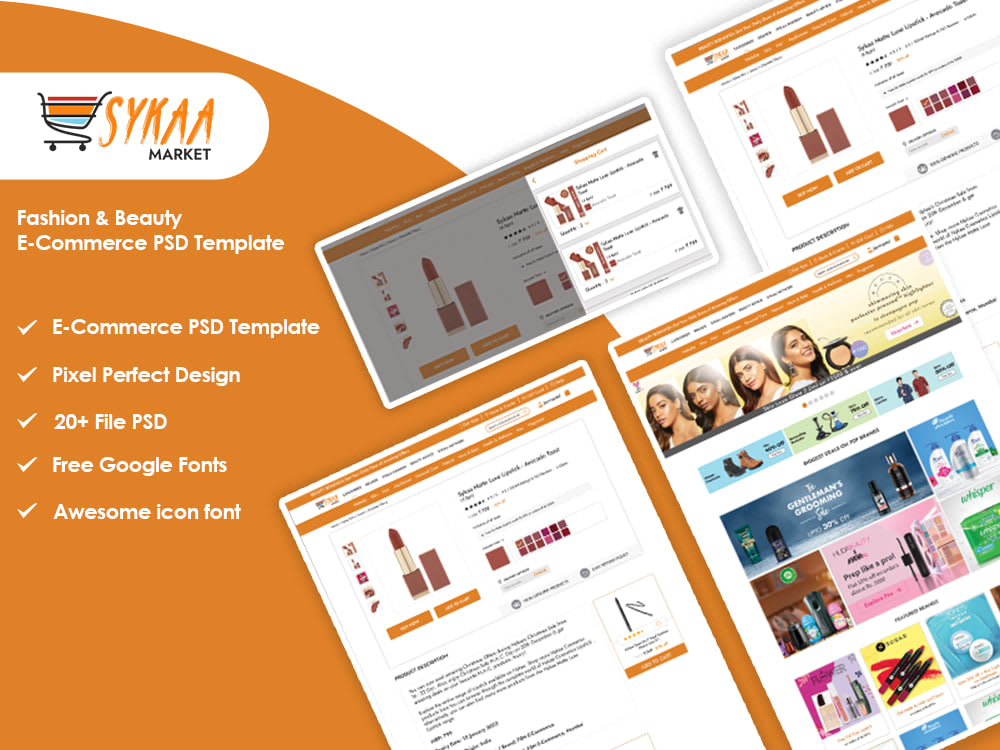 E-Commerce PSD template for all pages. | Upwork