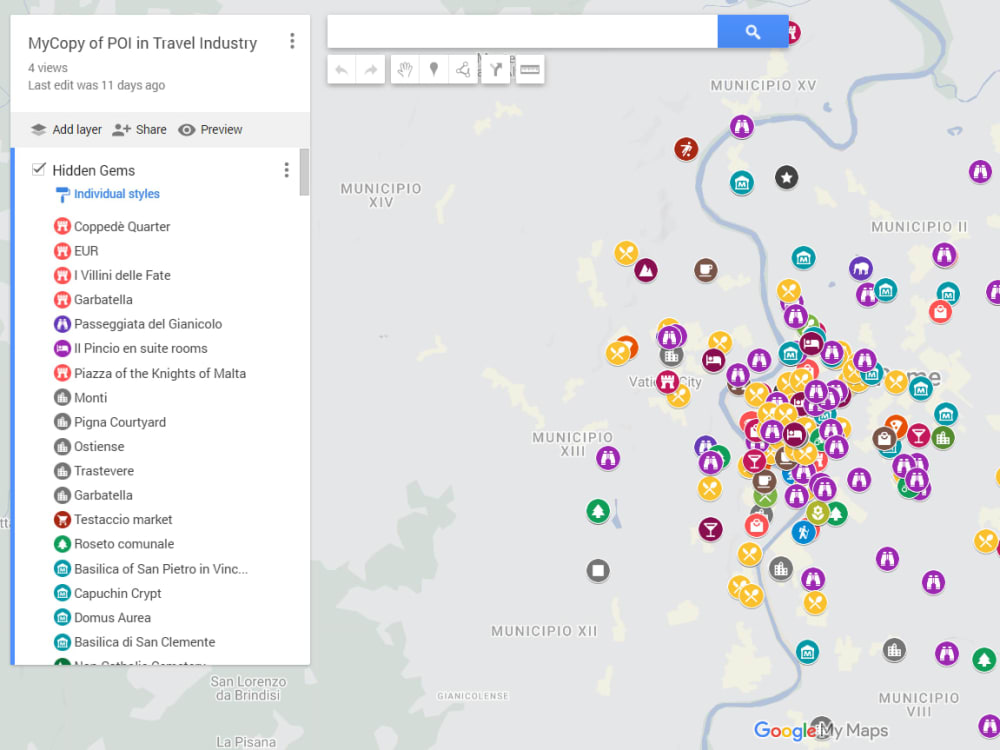 An interactive embeddable Google My Map | Upwork