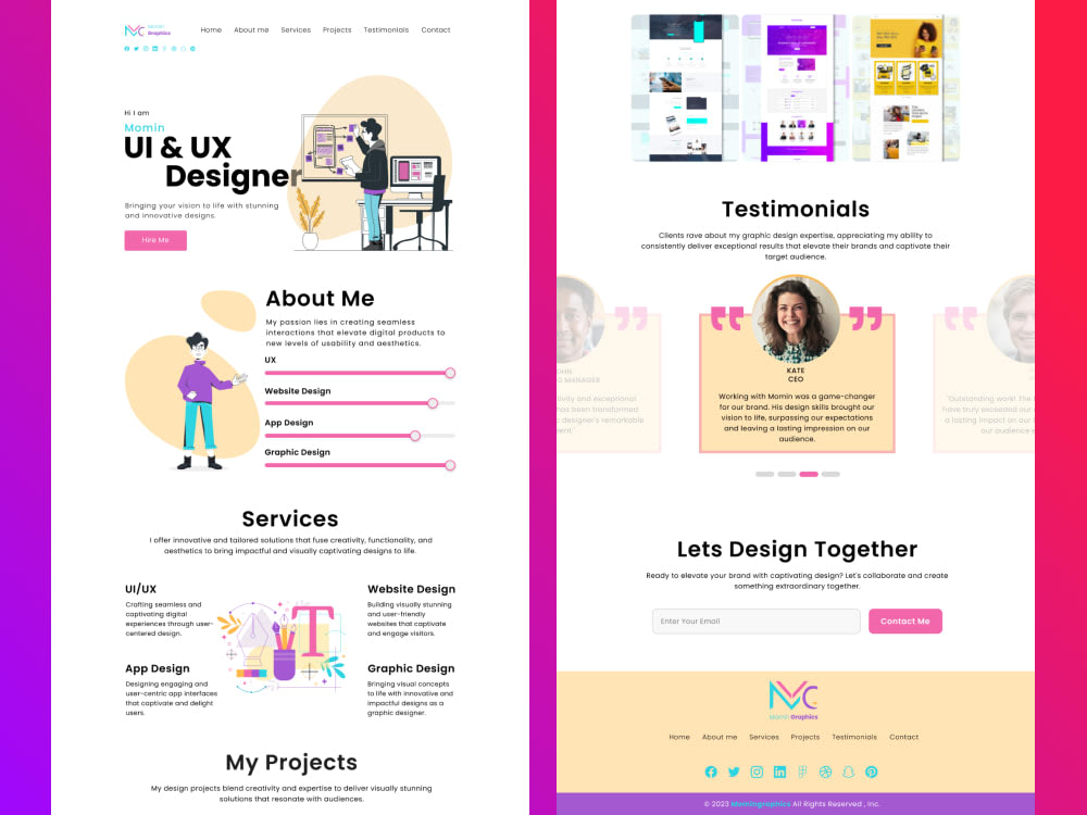 Professional Figma UI/UX Designer for Responsive Website Design and Web UI | Upwork