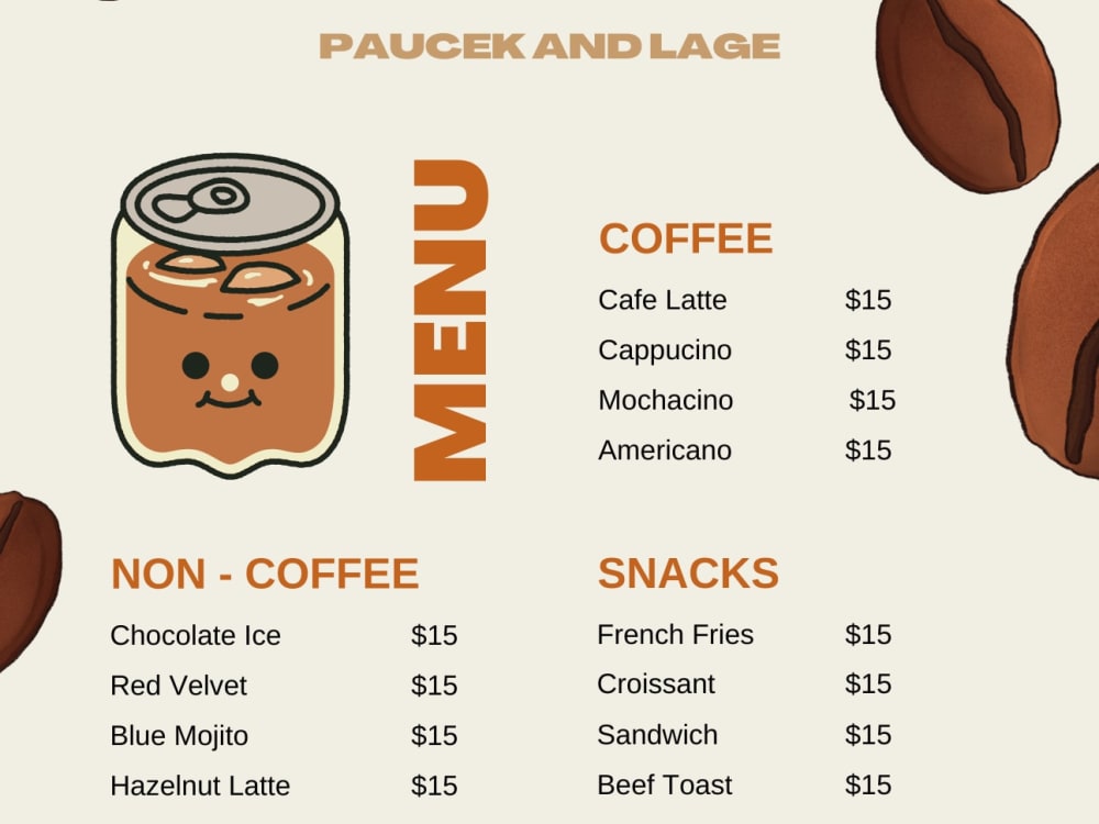 A personalized restaurant menu | Upwork