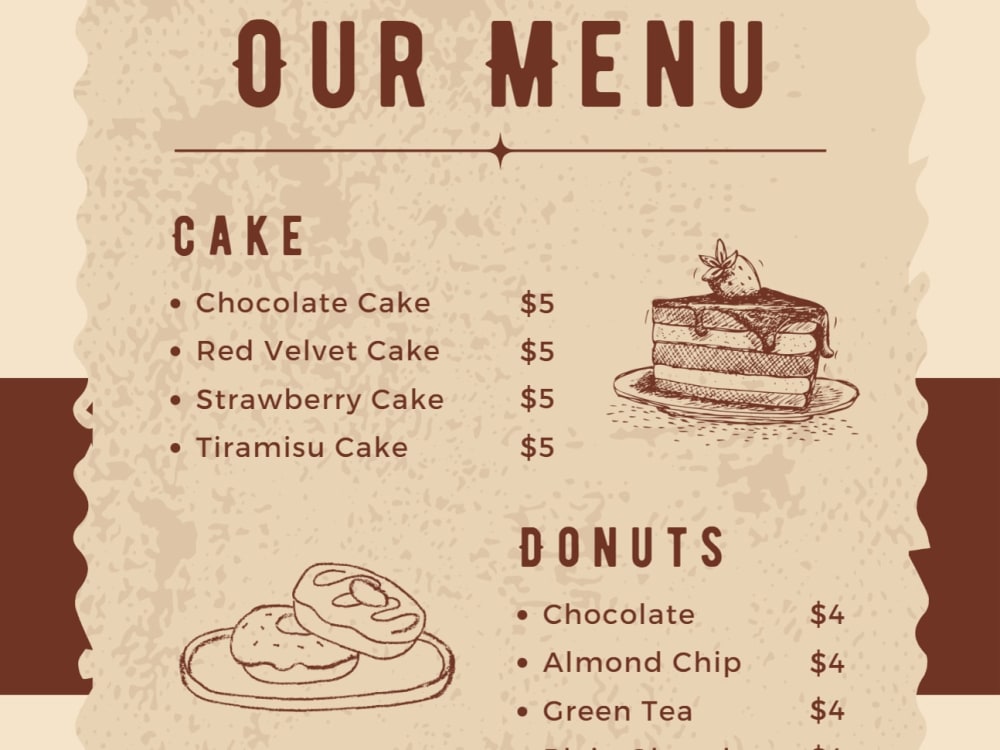 A personalized restaurant menu | Upwork