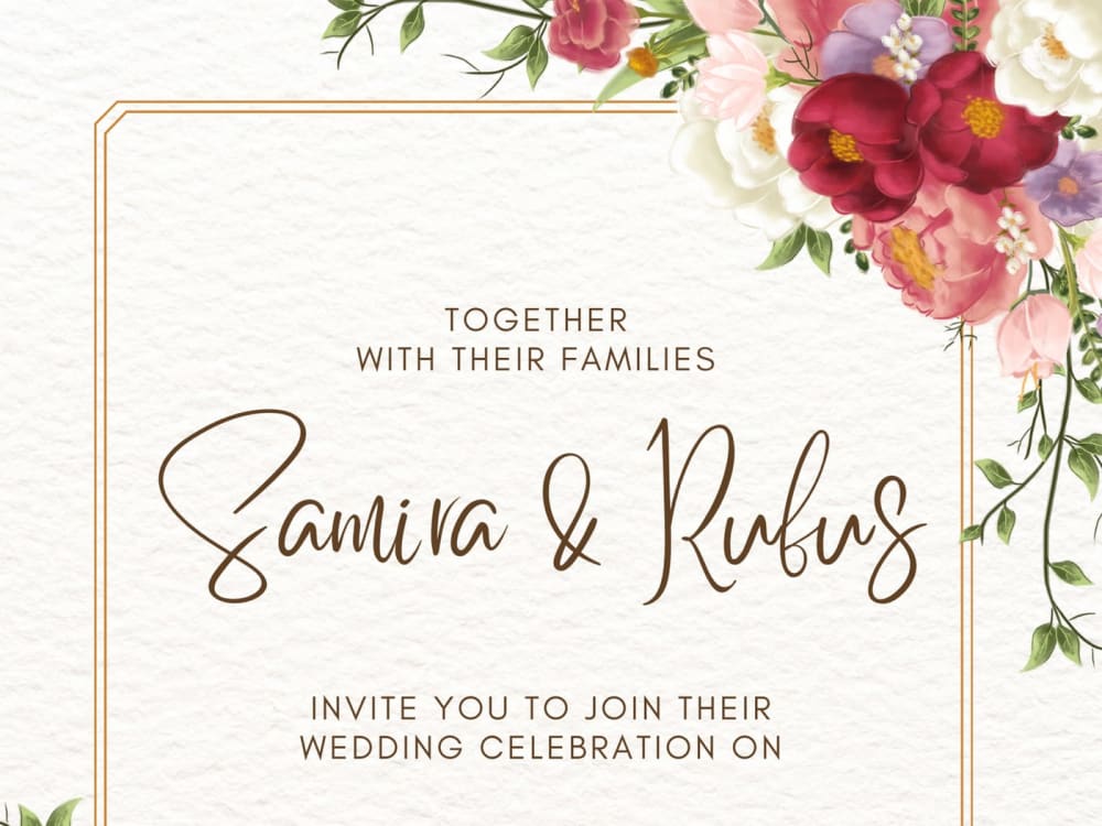 A personalized wedding invitation | Upwork