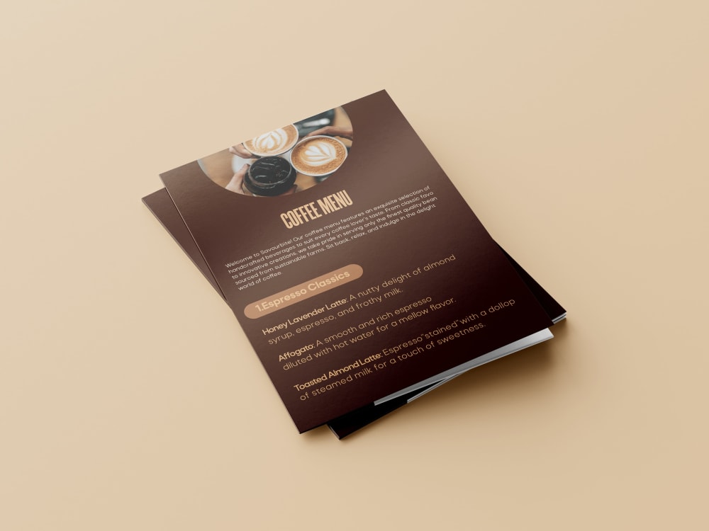 A professional food menu for your restaurants | Upwork