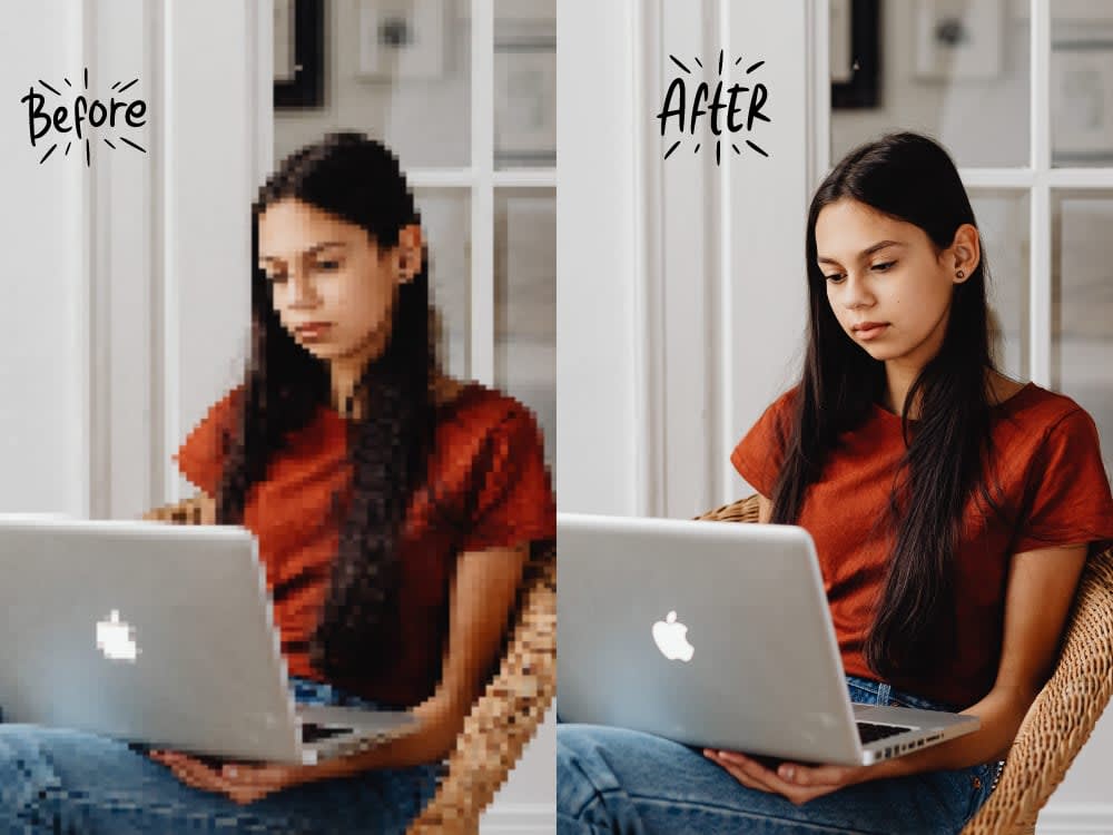 Fix blurry photo, improve image quality, enhance,image upscale ...