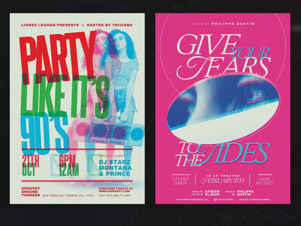 Riso Grunge Retro Poster for Print/Digital | Upwork