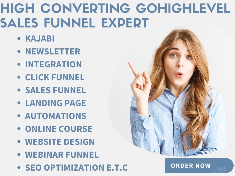 Gohighlevel expert, GHL Landing Page, Automation, Sales funnels ...
