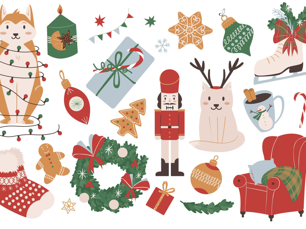 A fantastic vector set of objects, icons, stickers | Upwork