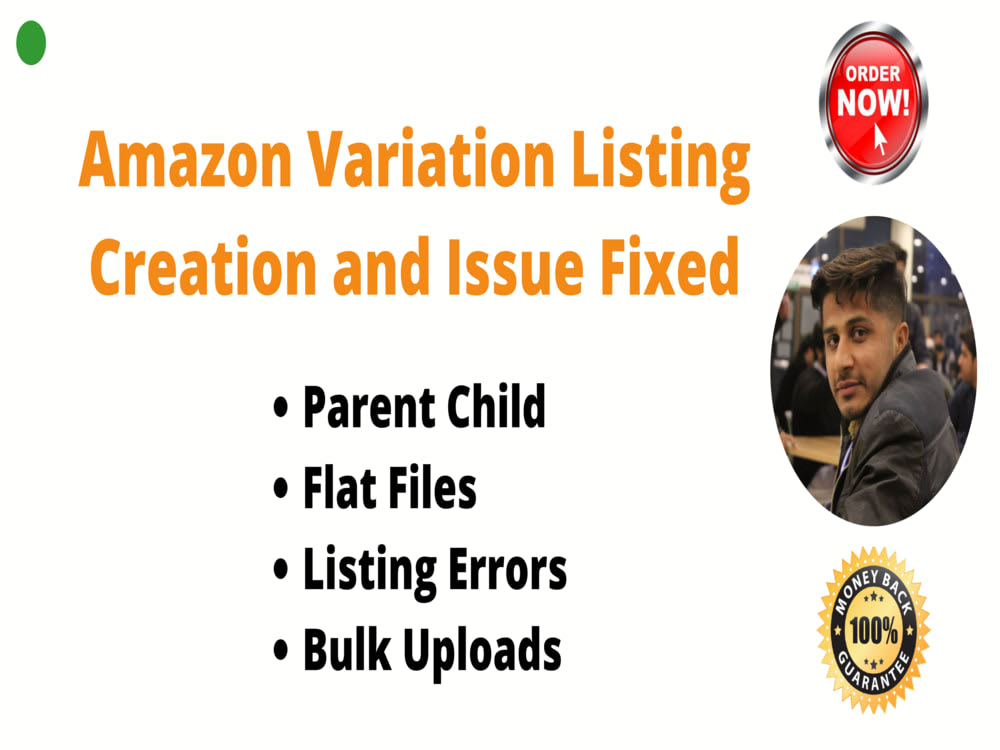 Amazon variation parent child listing creation, issue fixed flat files | Upwork