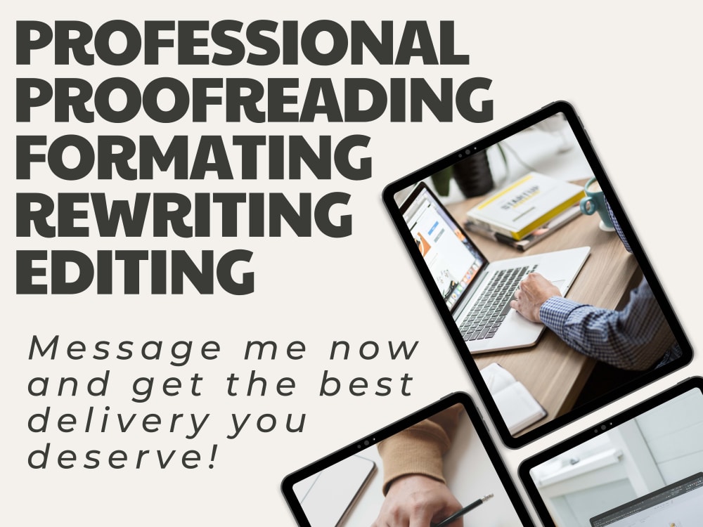Professional proofreading and formatting for any document of your choice. | Upwork