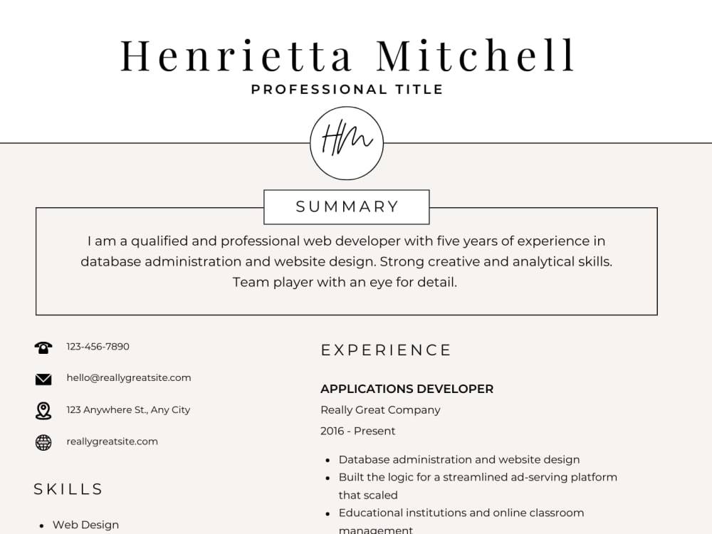 A professional & high-quality resume that has the power to open doors ...