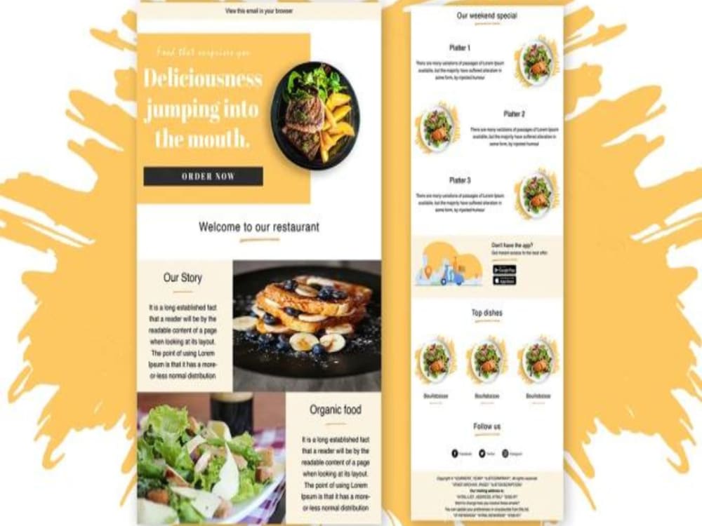 Editable, responsive mailchimp newsletters email template design | Upwork
