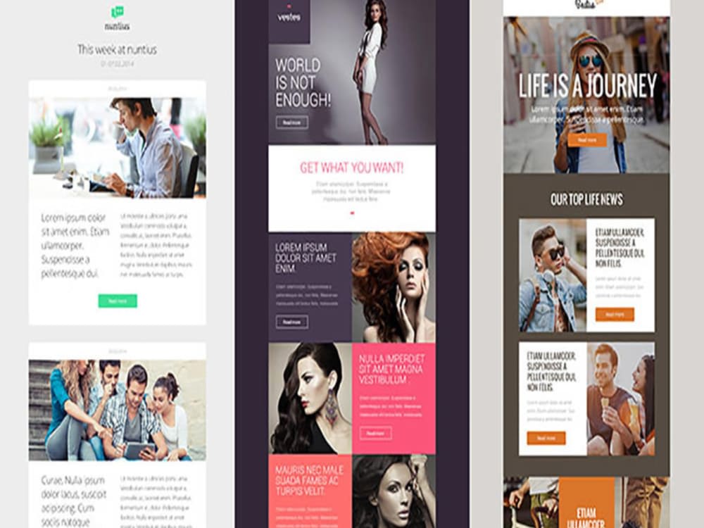Editable, responsive mailchimp newsletters email template design | Upwork