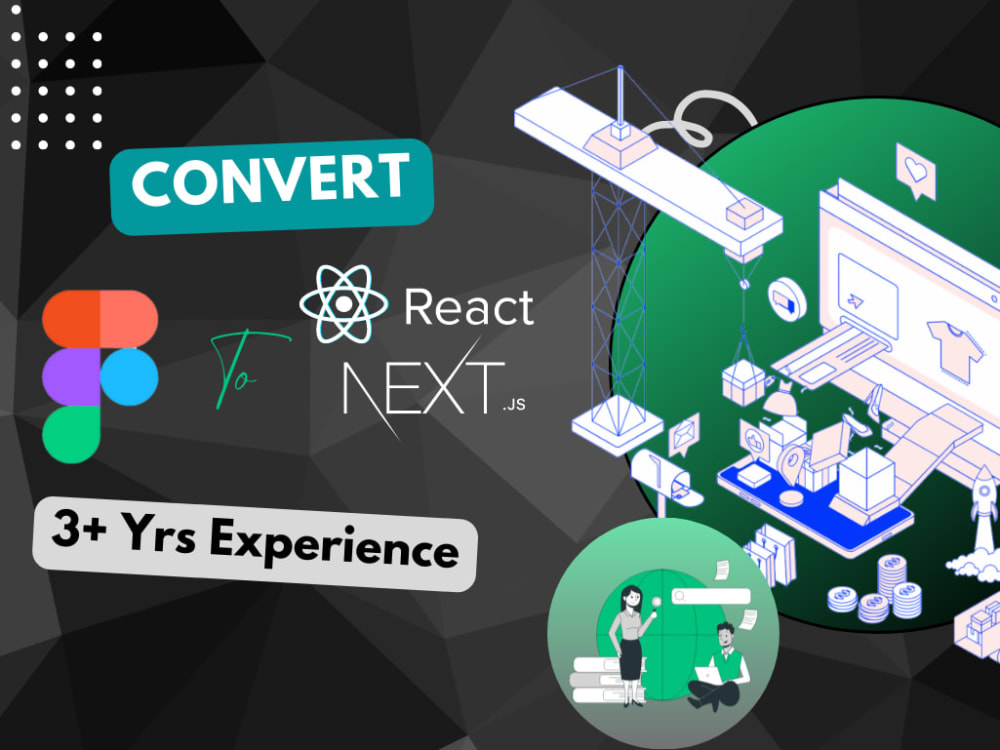 A figma design to react next js app with tailwind css | Upwork