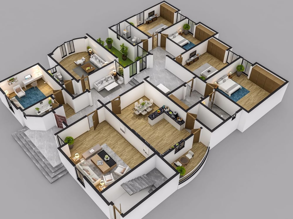 Stunning 3d floor plans top and isometric views in 24hrs | Upwork