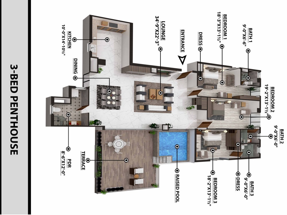Stunning 3d floor plans top and isometric views in 24hrs | Upwork