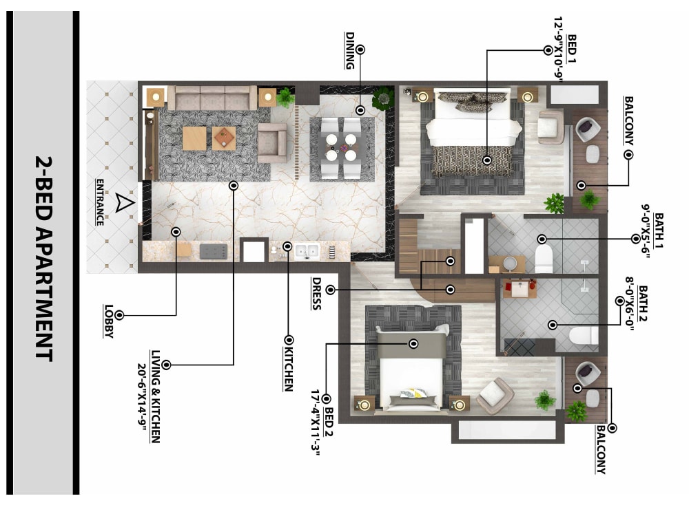 Stunning 3d floor plans top and isometric views in 24hrs | Upwork