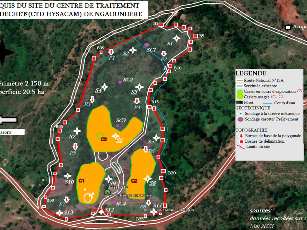 Site plan, earthwork analysis and profile, for a land development ...