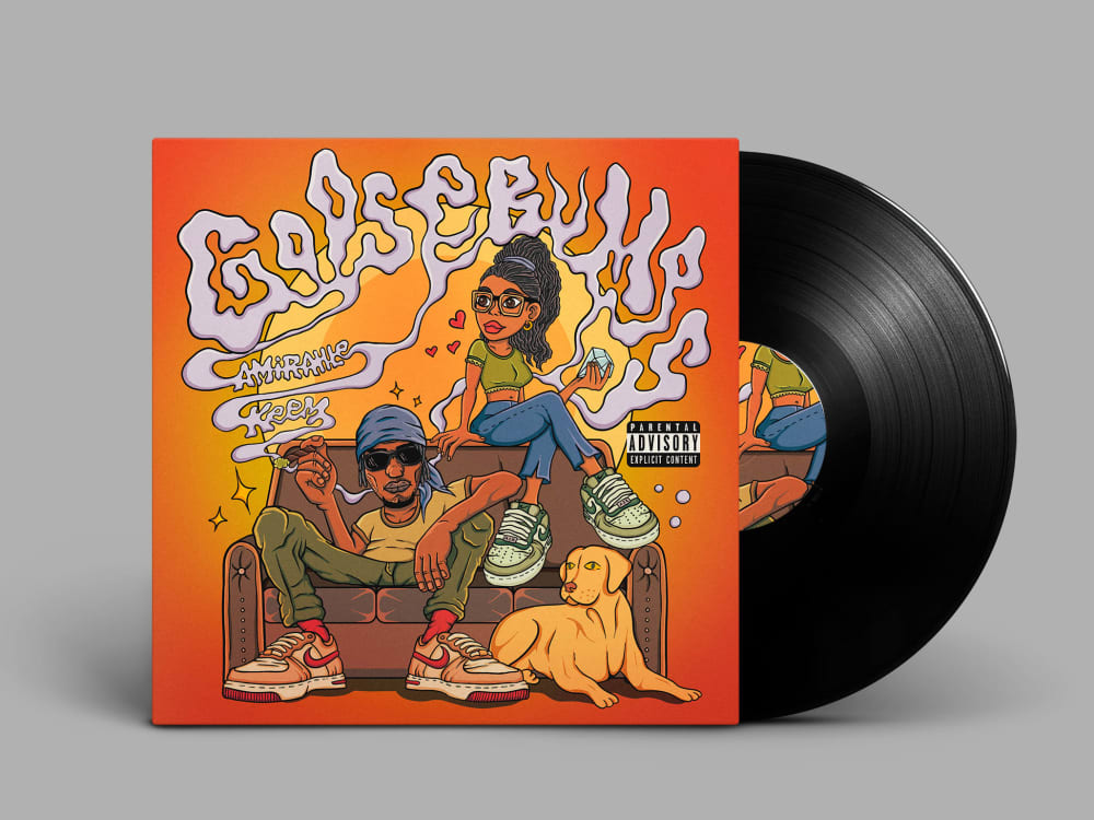 An album cover art in a cartoon style | Upwork