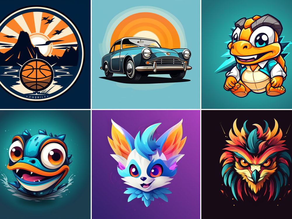 Multiple professional mascot logos using midjourney ai | Upwork