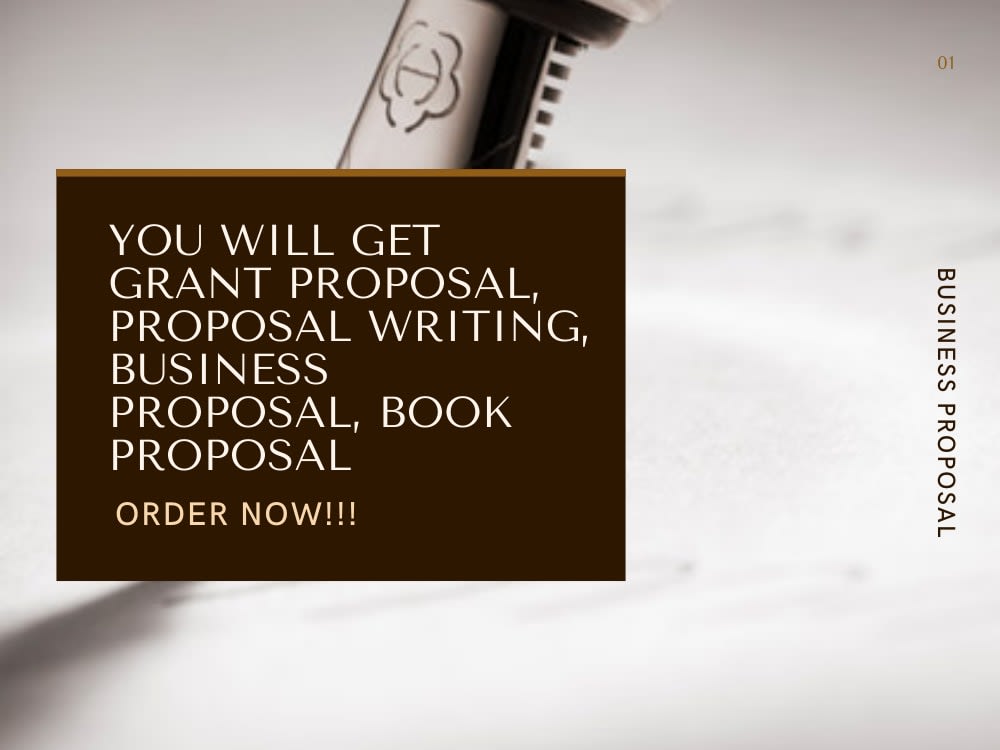 Grant proposal, proposal writing, business proposal, book proposal | Upwork