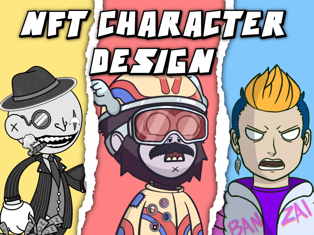 Original NFT character design with different layers and traits | Upwork