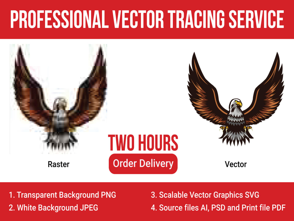 Vectorize, trace, redraw, or convert any image or logo to a vector | Upwork