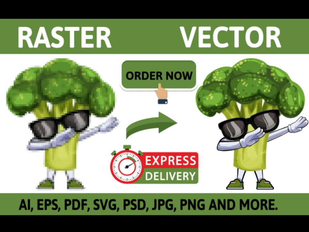 Recreate convert existing logo jpg png raster to vector illustrator ai eps | Upwork
