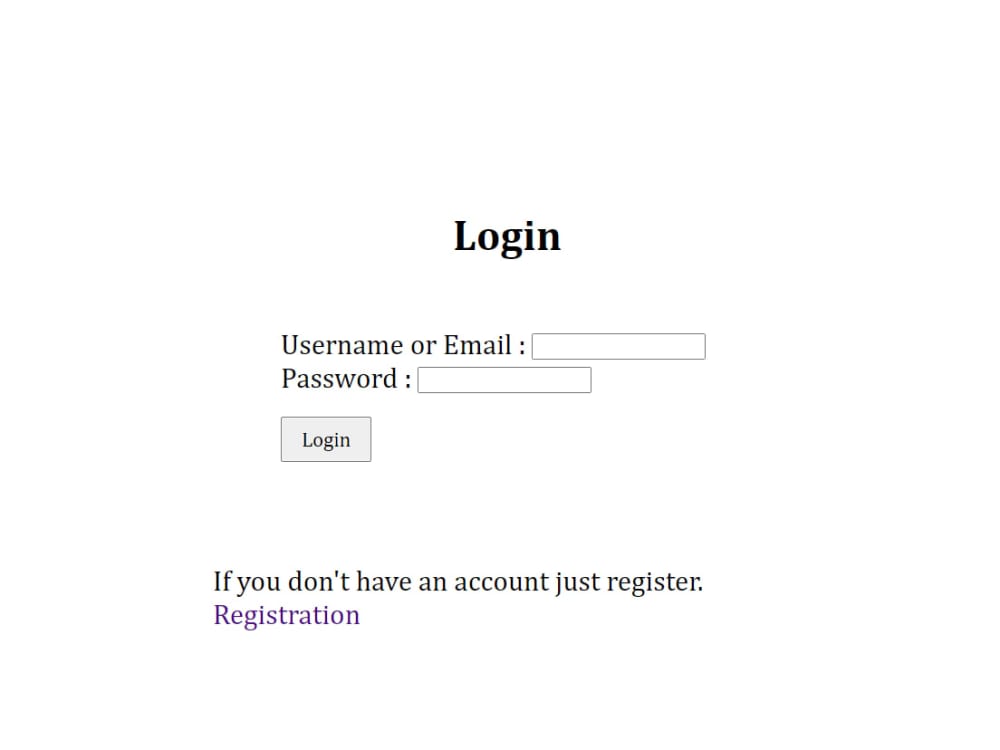 Working database connected Login-Registeration Page written with PHP ...