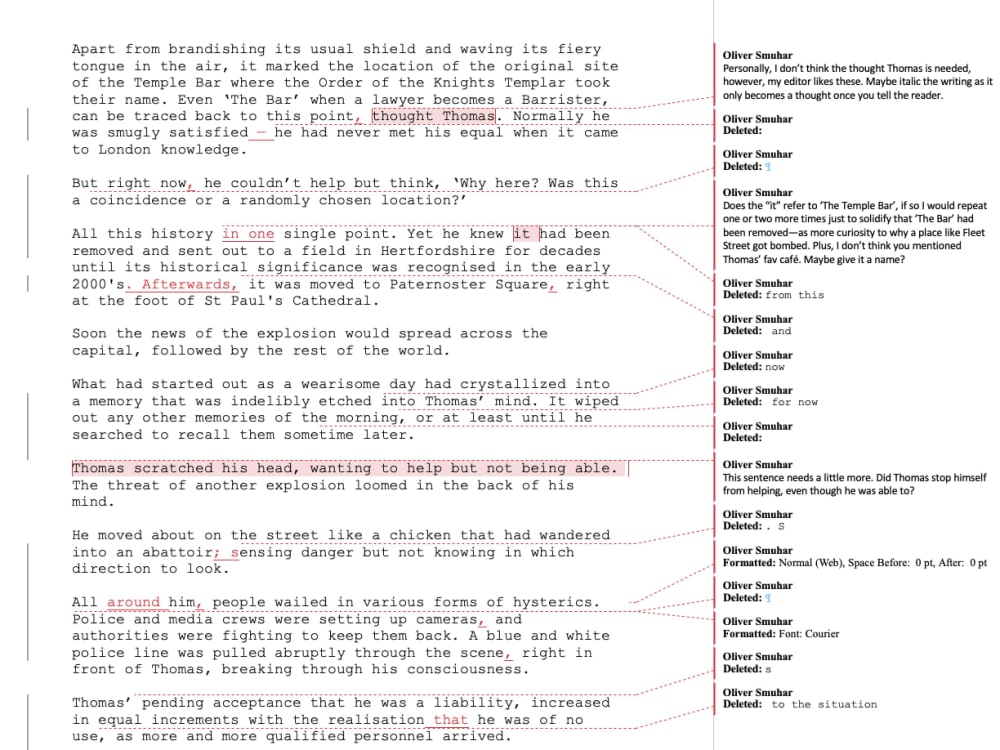 An edited story (book/screenplay) that is ready to be seen by the world ...