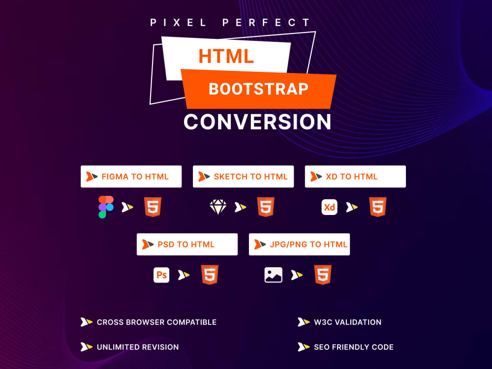 PSD to html figma to html xd to html css bootstrap 5 responsive website | Upwork