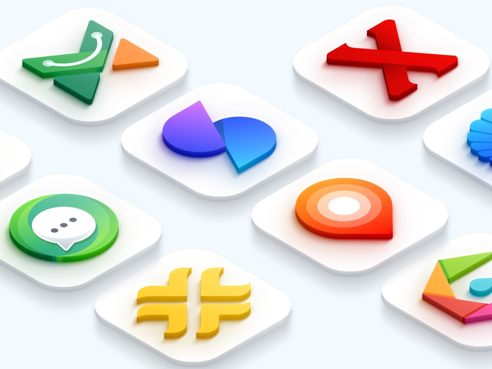 Modern app icon logo with source file | Upwork