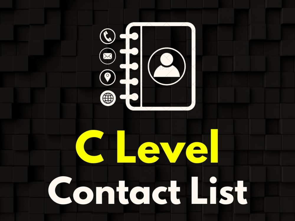 A list of C-level contacts in the B2B market and Data Entry for you ...