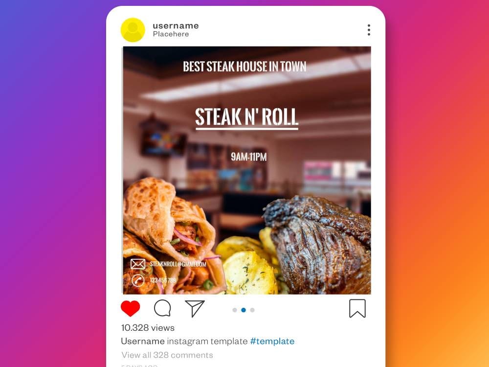 Phenomenal Instagram carousel for your restaurant | Upwork