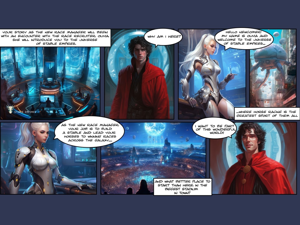 Comics book generated with AI | Upwork