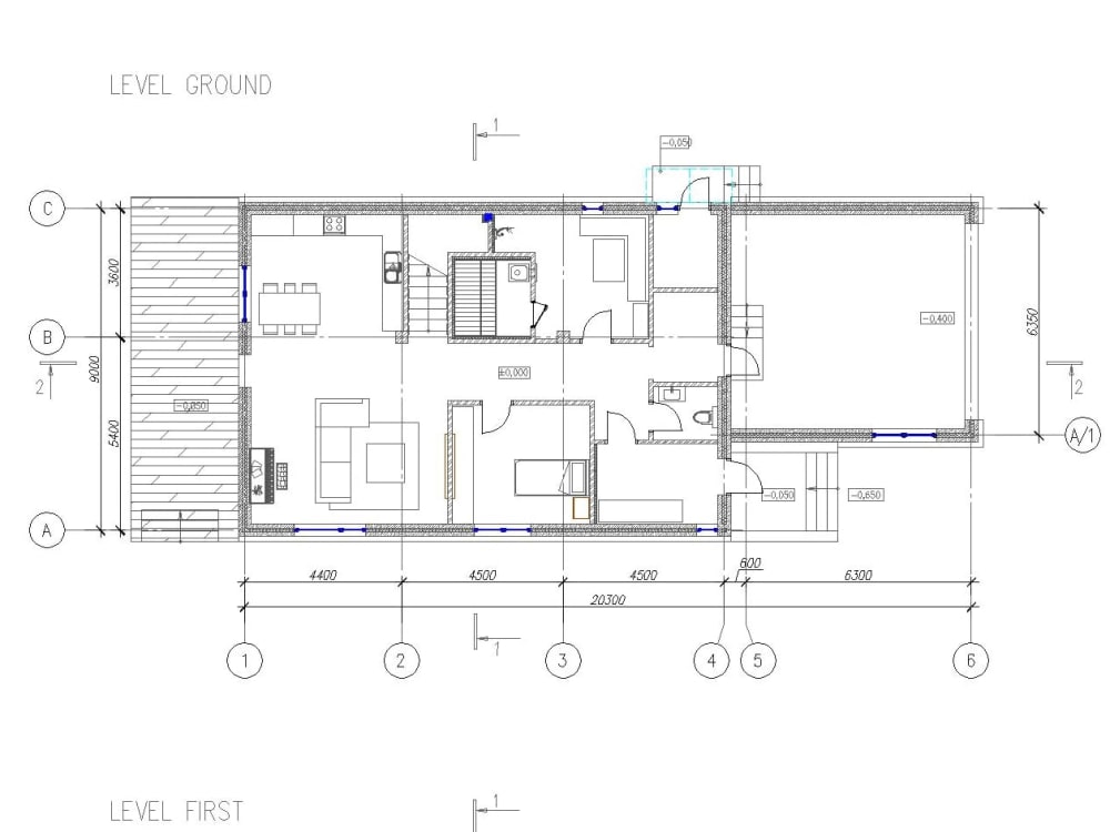 Autocad 2d floor plan, house plan architectural blueprint | Upwork