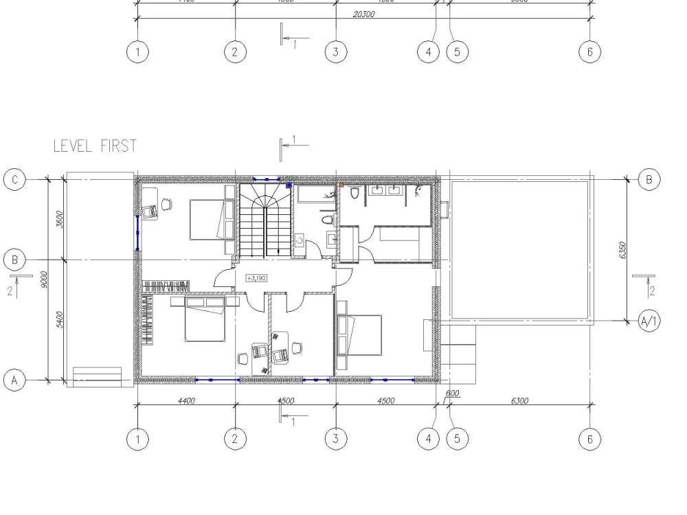 Autocad 2d floor plan, house plan architectural blueprint | Upwork