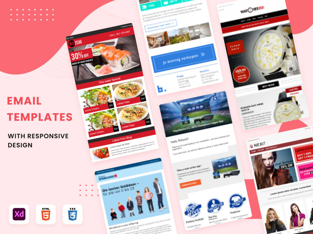 HTML Email template, Litmus tested & mobile-friendly email template ...