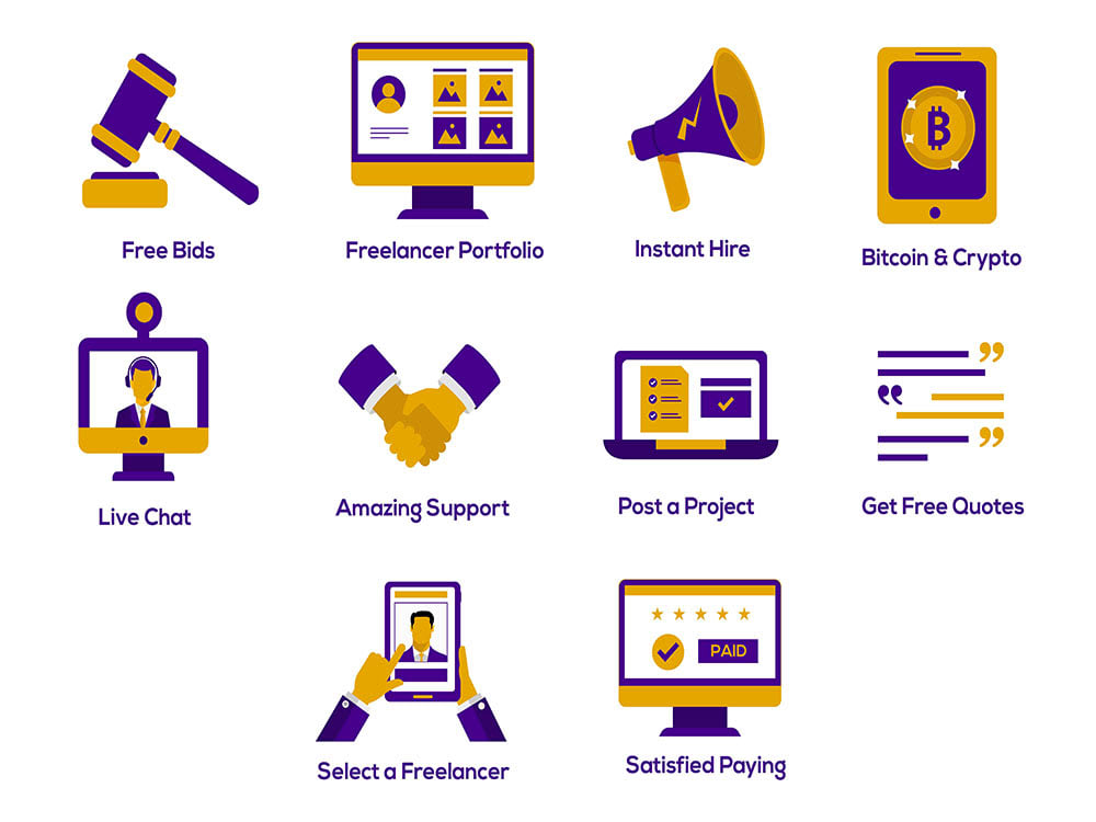 Simple, modern and unique custom icon set for the website and app | Upwork