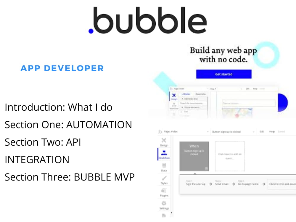 An operating efficiently web or mobile app developed with Bubble io ...
