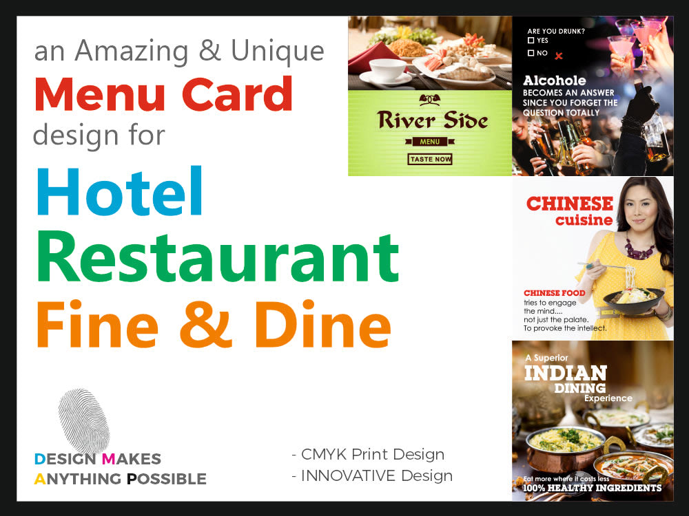 An Unique Menu Card & Take Away design for Hotel, Restaurant & Fine ...