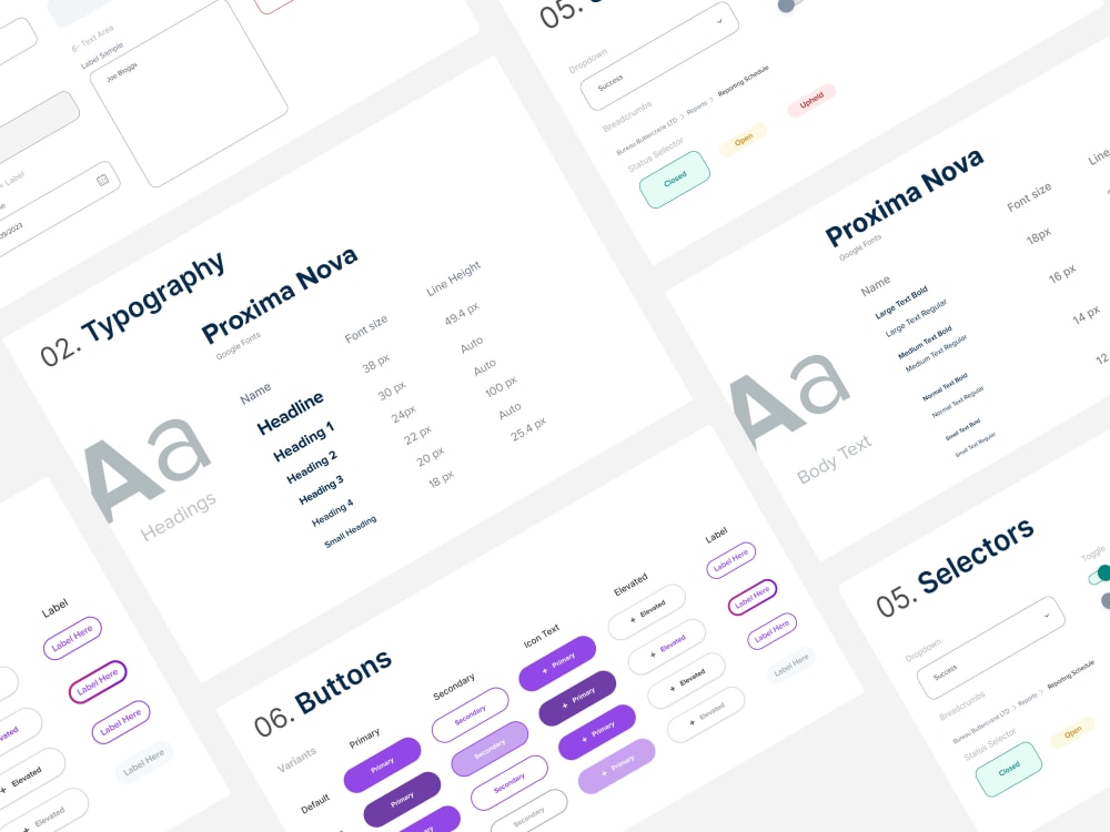 An ui ux design system ui kit with a proper style guide | Upwork