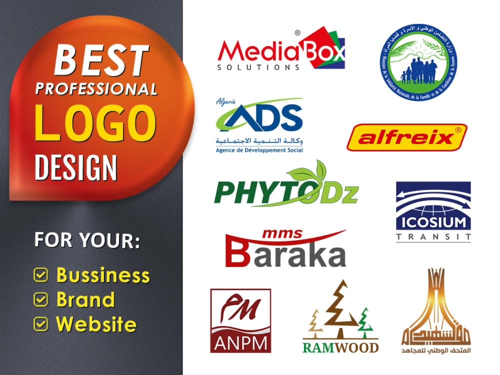 , a clean logo that reflects your brand image and your visual identity ...