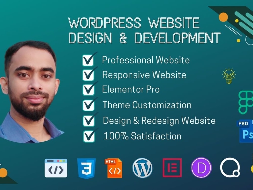 Design, redesign or rebuild wordpress website with elementor | Upwork