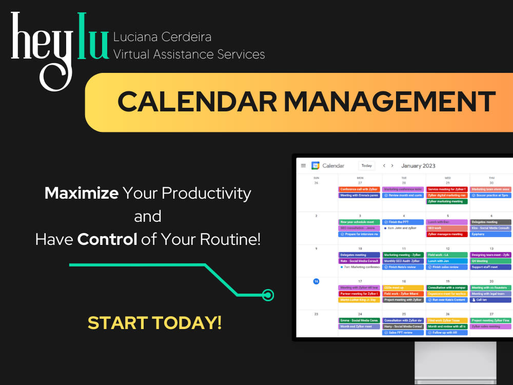An Organized Calendar & Project Map for Efficient Management | Upwork