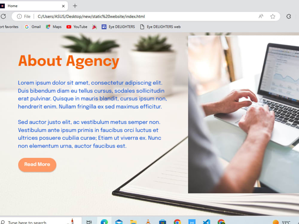 All type of website like E-commerce , Dynamic ,static ,customize ...