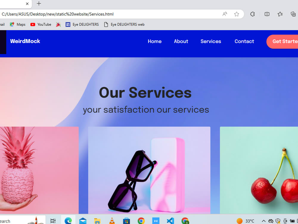 All type of website like E-commerce , Dynamic ,static ,customize ...