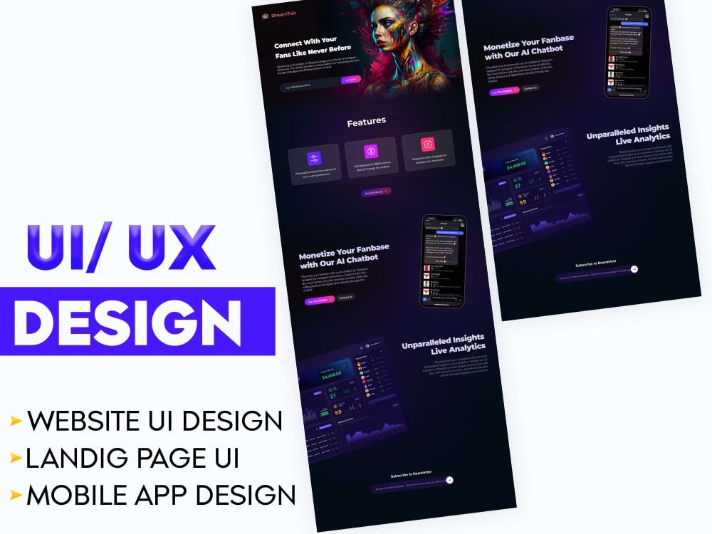 Responsive website UI UX design, landing page UI design in Figma | Upwork